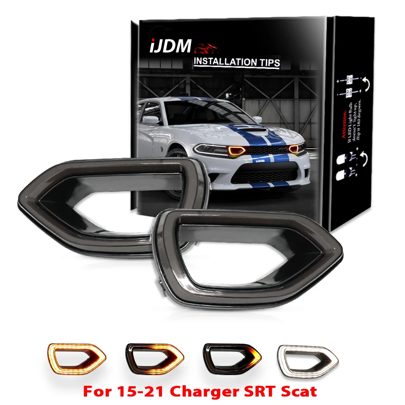 Replacement-for-SRT-Scat-Pack-Grille-LED-Lights-Sequential-Amber-Turn ...
