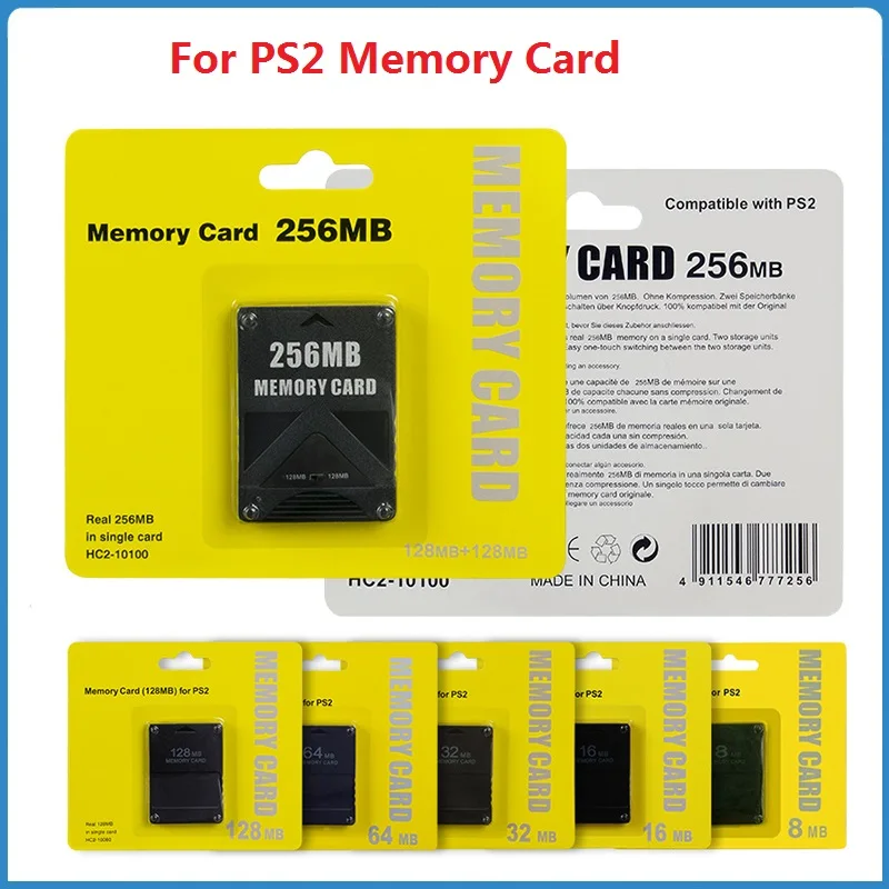 5Pcs-For-PS2-Memory-Card-8-16-32-64-128-256MB-For-Sony-Playstation-2 ...