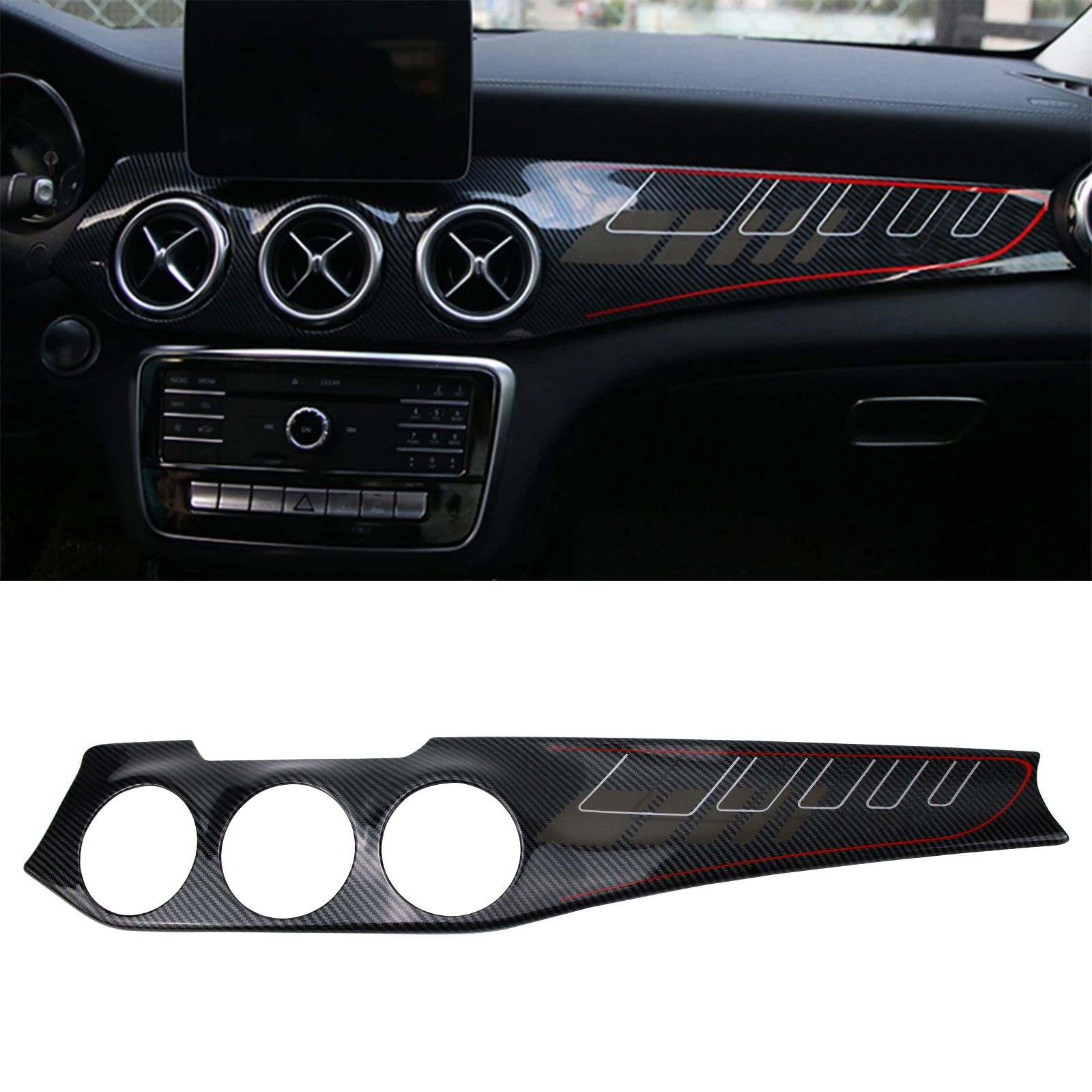 ABS-Carbon-Fiber-Dashboard-Console-Panel-Trim-Stickers-For-2013-2017 ...