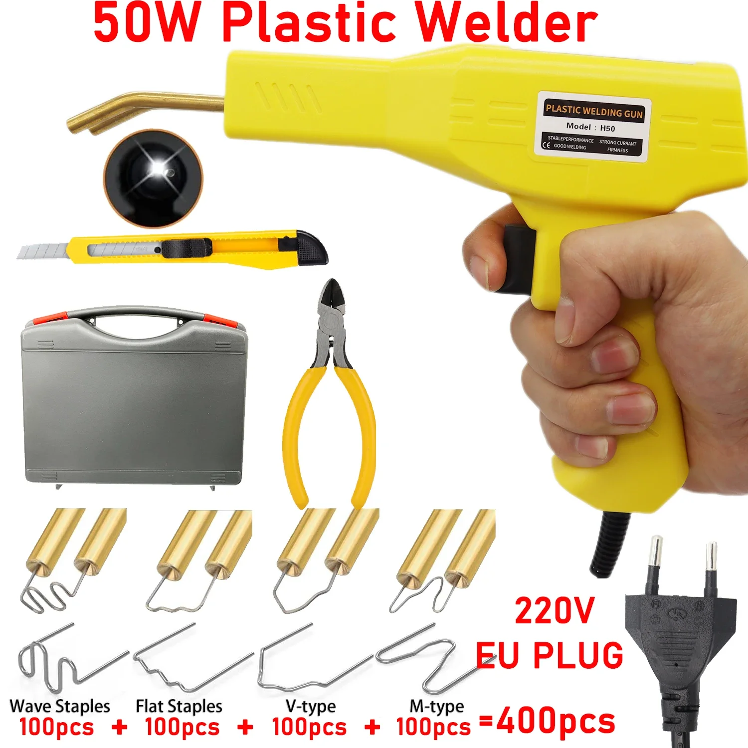 50W-Plastic-Welding-Machine-Car-Bumper-Repair-Kit-Hot-Stapler-Hot-Air ...