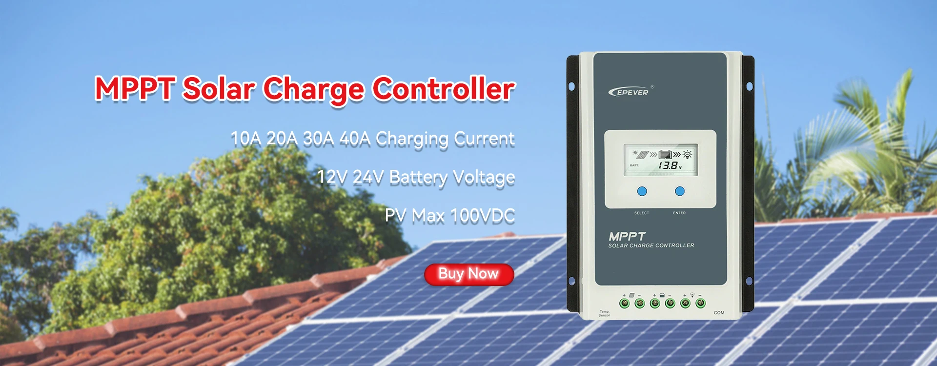 ECGSOLAX 60A MPPT Solar Charge Controller 12V 24V 36V 48V Battery Charge Regulator 60A Solar ...