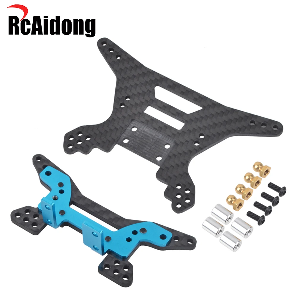 Carbon-Fiber-Front-Rear-Shock-Tower-Damper-Stay-for-Tamiya-DF03-Dark ...