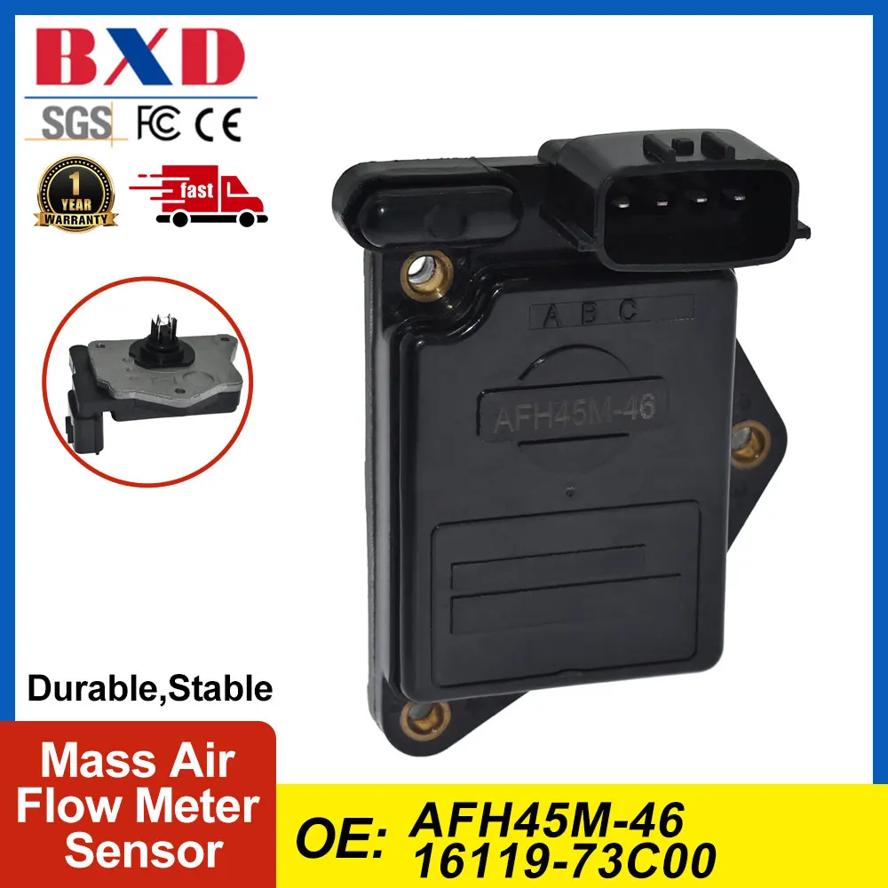 4Pins MAF Mass Air Flow Meter Sensor AFH45M-46 16119-73C00 For NISSAN ...