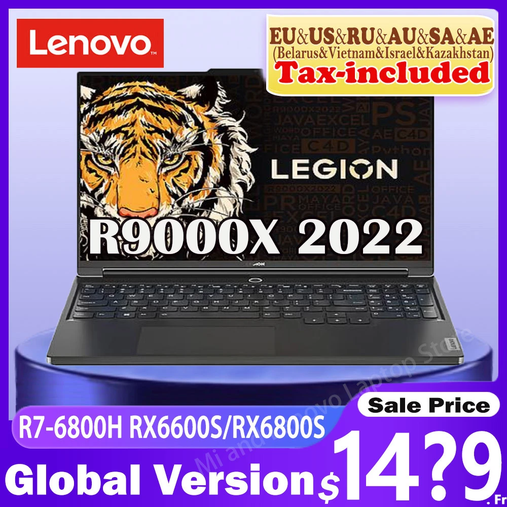Lenovo Legion R9000x 2022 Gaming Laptop Amd Ryzen 7 6800h Rx6600s 4g/rx6800s 8g 2.5k 165hz ...