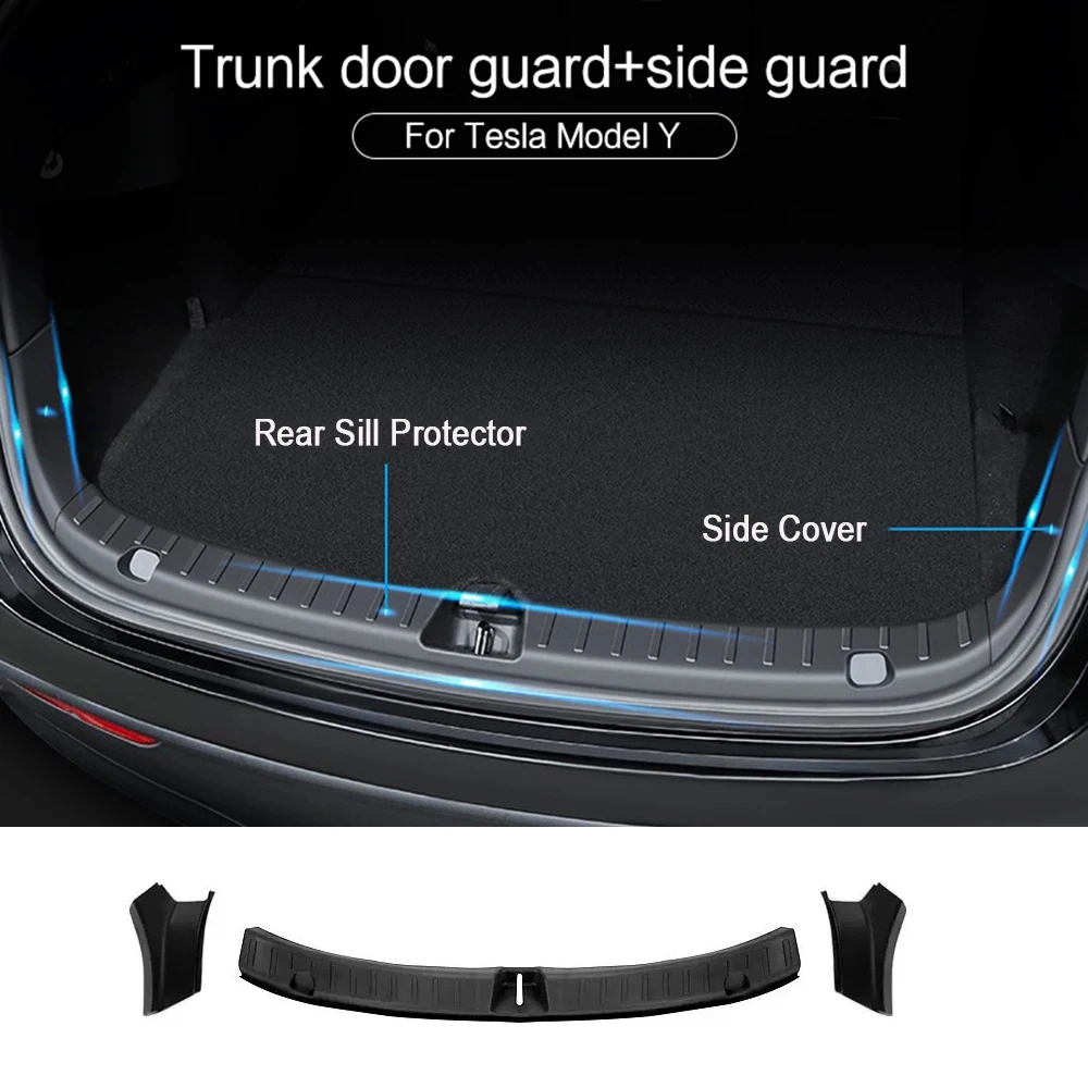 Modelo-Tesla-Y-Trunk-Sill-Protector-Pad-TPE-Carga-Traseira-Threshold ...