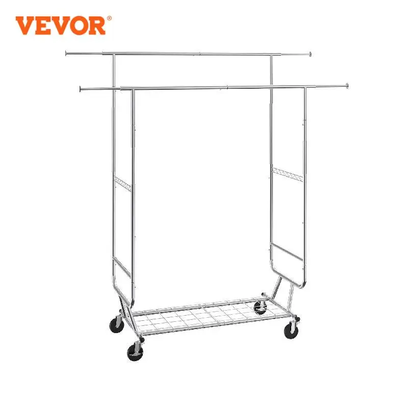 Vevor-Heavy-Duty-Garment-Rack-vestu-rio-Rack-comprimento-ajust-vel-com ...