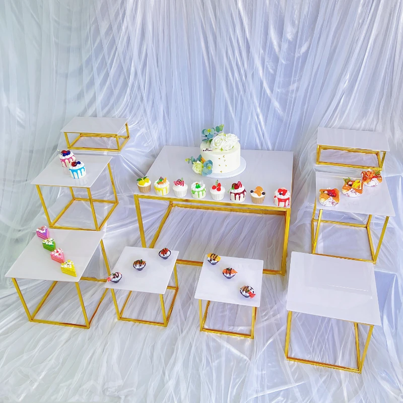 Shiny-Gold-Birthday-Party-Home-Dessert-Table-Cake-Holder-Wedding ...