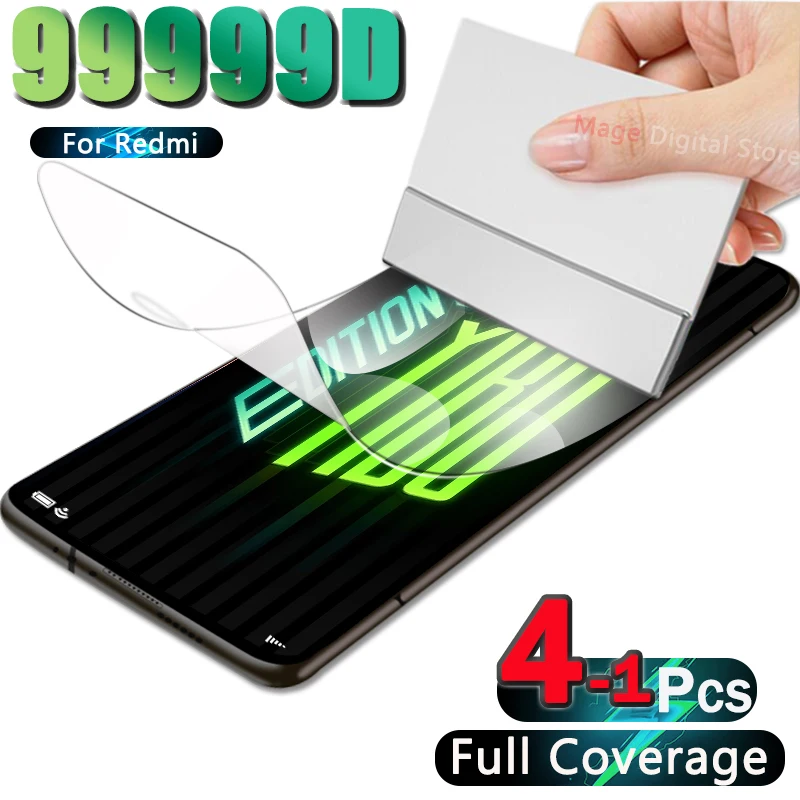 Protector de pantalla de película de hidrogel 99999D para Xiaomi Redmi Note 12 Pro Max 11 10 9 8 ...