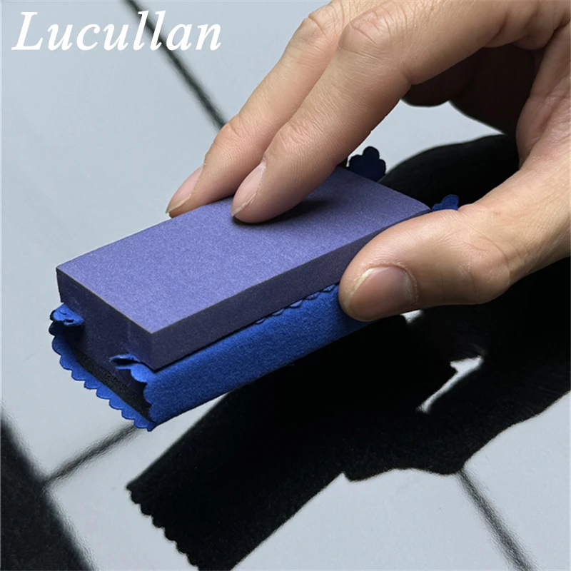 Lucullan Purple Ceramic Coating Applicator With Dark Blue Suede Clothes ...