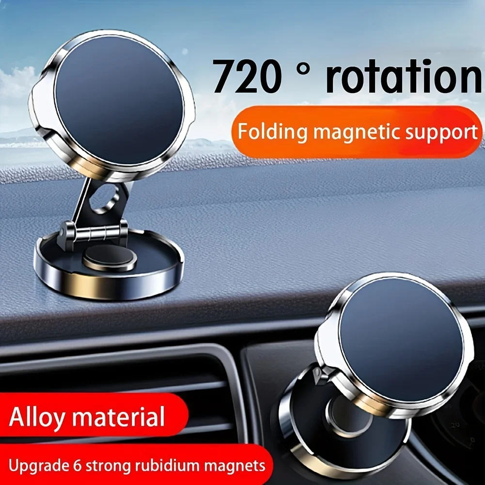 Car Mobile Phone Strong Magnetic Holder 720° Degree Rotation Stand ...