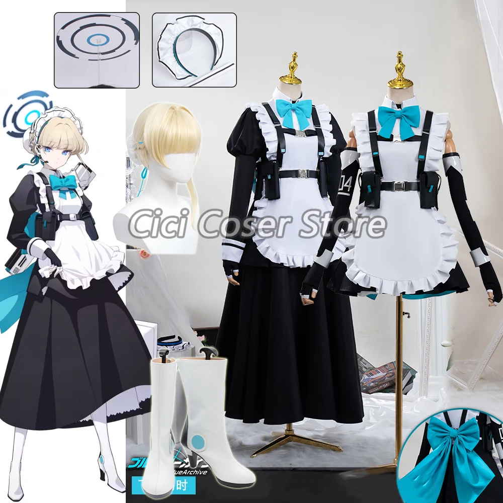 Game-Anime-Blue-Archive-Cosplay-Asuma-Toki-Lolita-Maid-Uniform-Dress ...