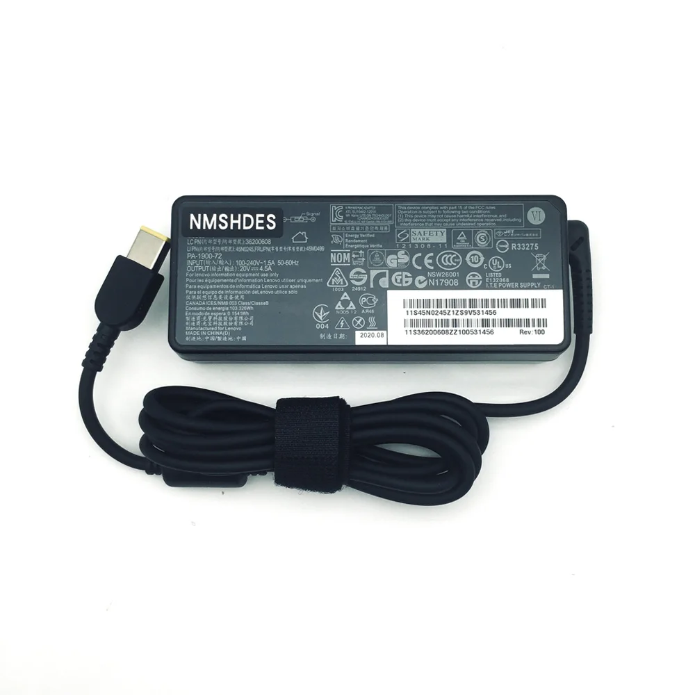 20V 4.5A 90W AC Adapter Charger For Lenovo Thinkpad T440 T440S L440 ...