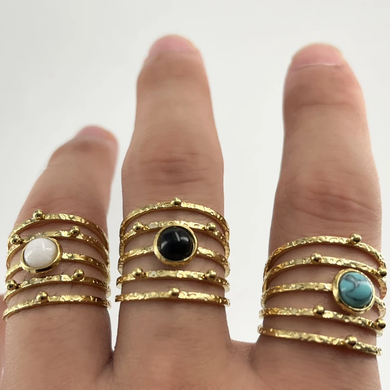Boho-Hollow-Natural-Stone-Open-Rings-for-Women-Turquoise-Gold-Plated-Stainless-Steel-Ring-Finger ...