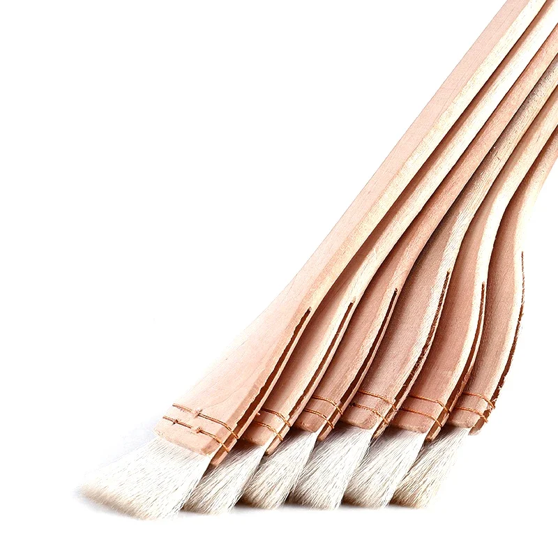8 Pcs Set 1-8-inch Wool Hair Large Width Brush Large Area Paint Brushes ...