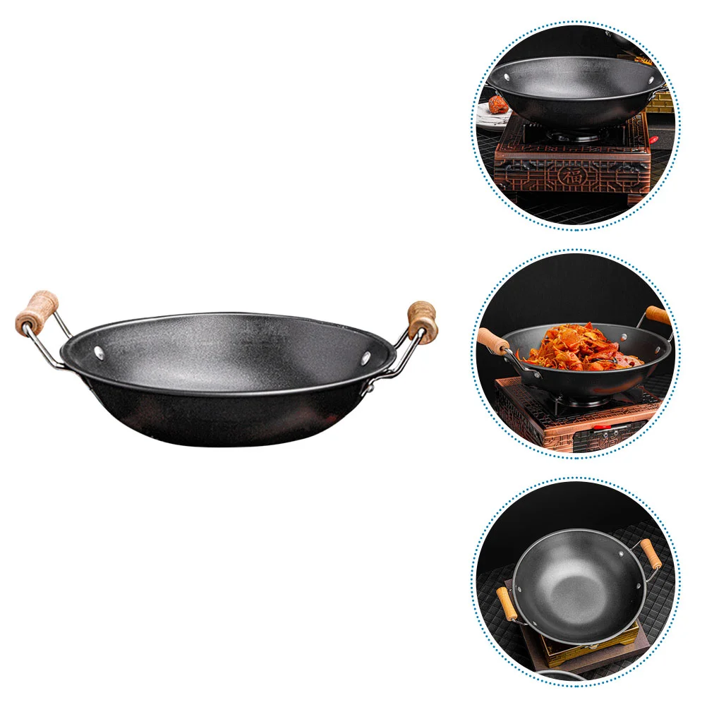 Small-Iron-Pot-Household-Pan-Wok-for-Stove-Pans-Cooking-Camping ...