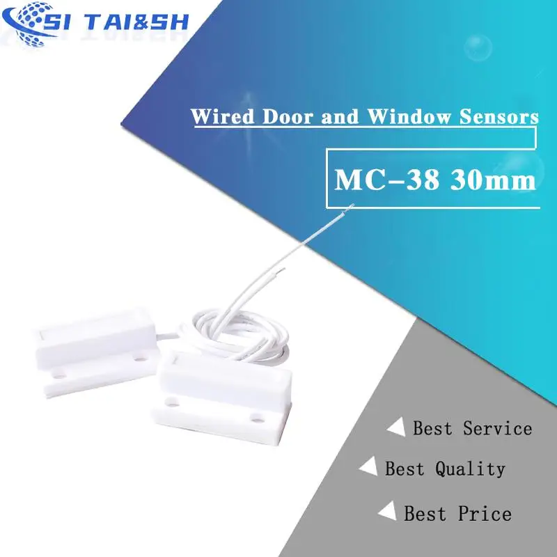 Mc-38 Mc38 Wired Door Window Sensor 30mm Wire Lengthen Randomly Magnetic Switch Home Alarm ...
