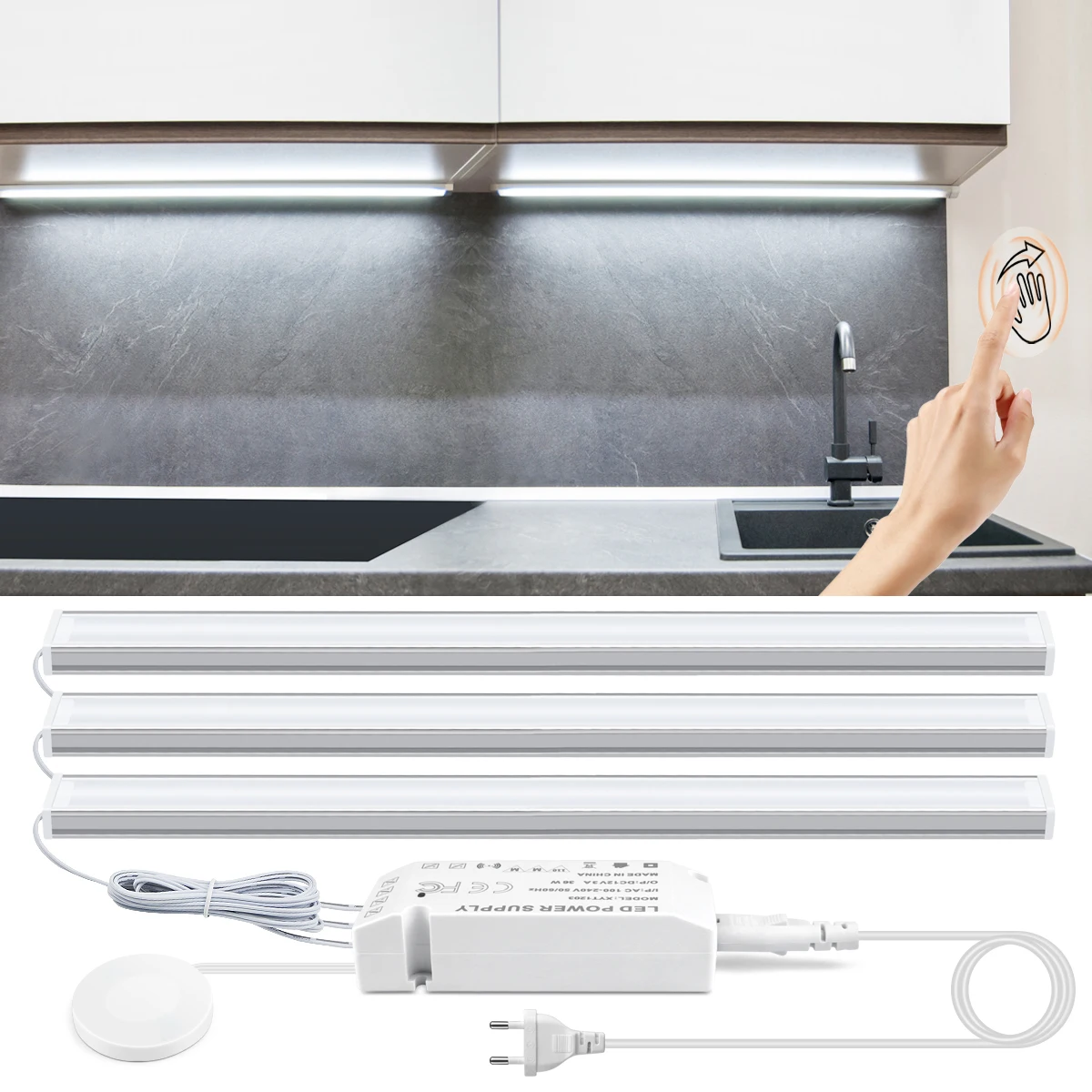 Hand-Scan-Switch-Penetrable-Wood-Touch-Sensor-Dimmable-LED-Under ...