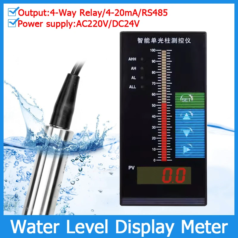Liquid-Level-Indicator-Measuring-Display-Control-Instrument-4-way-Relay ...