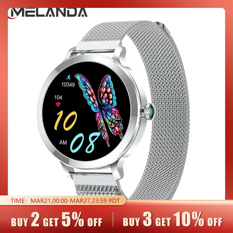 MELANDA-AMOLED-Touchscreen-Bluetooth-Call-Smart-Watch-Woman-Sport ...