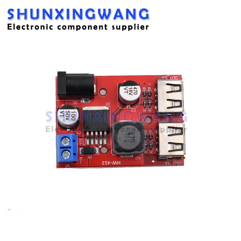 LM2596 Dual USB DC-DC 9V 12V 24V 36V to 5V 3A Step Down Buck Converter ...
