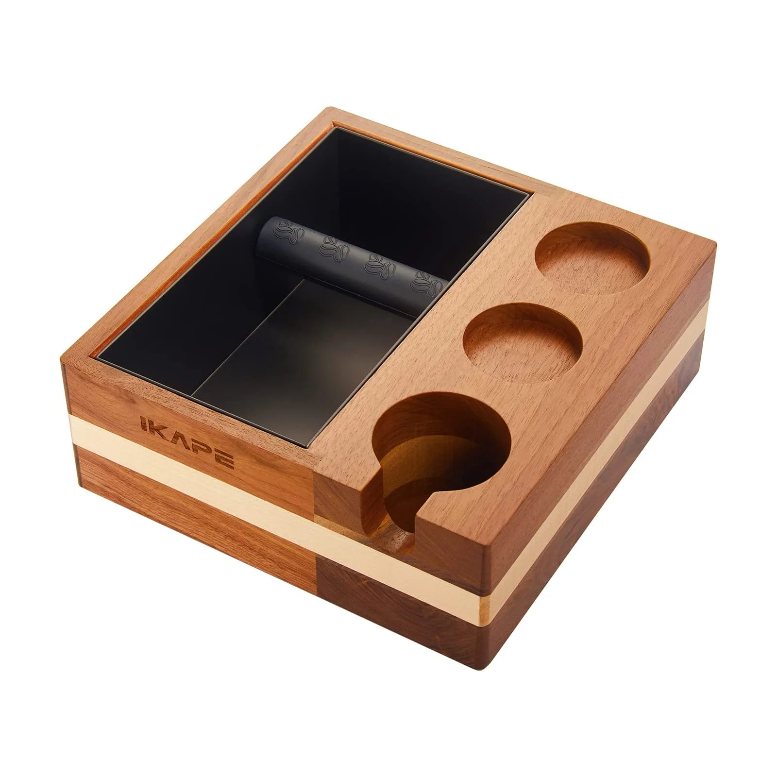 IKAPE-Espresso-V1-Knock-Box-Espresso-Accessories-Organizer-Box-Natural ...