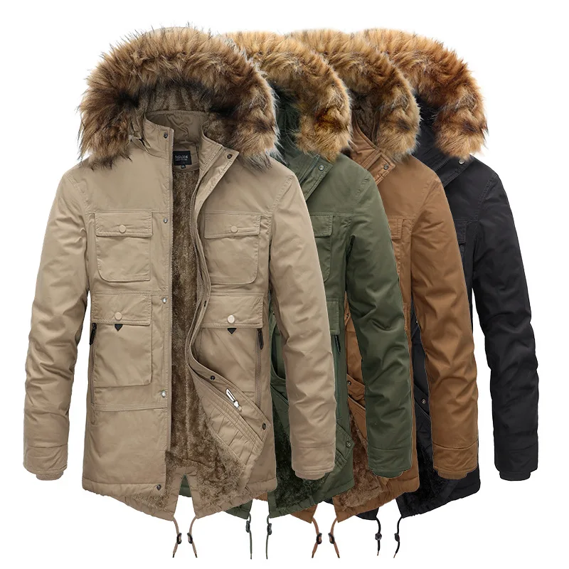2024-New-Winter-Men-Long-Coat-Military-Fur-Hood-Warm-Tactical-Bomber ...