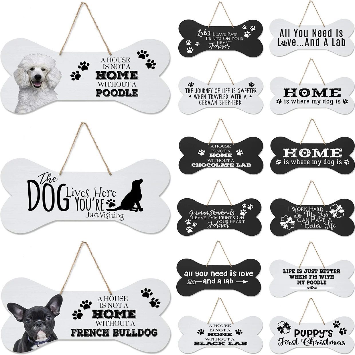 Milestones-Dogs-Pet-Quote-The-Dog-Lives-Here-Dog-Bone-Wall-Hanging-Sign ...