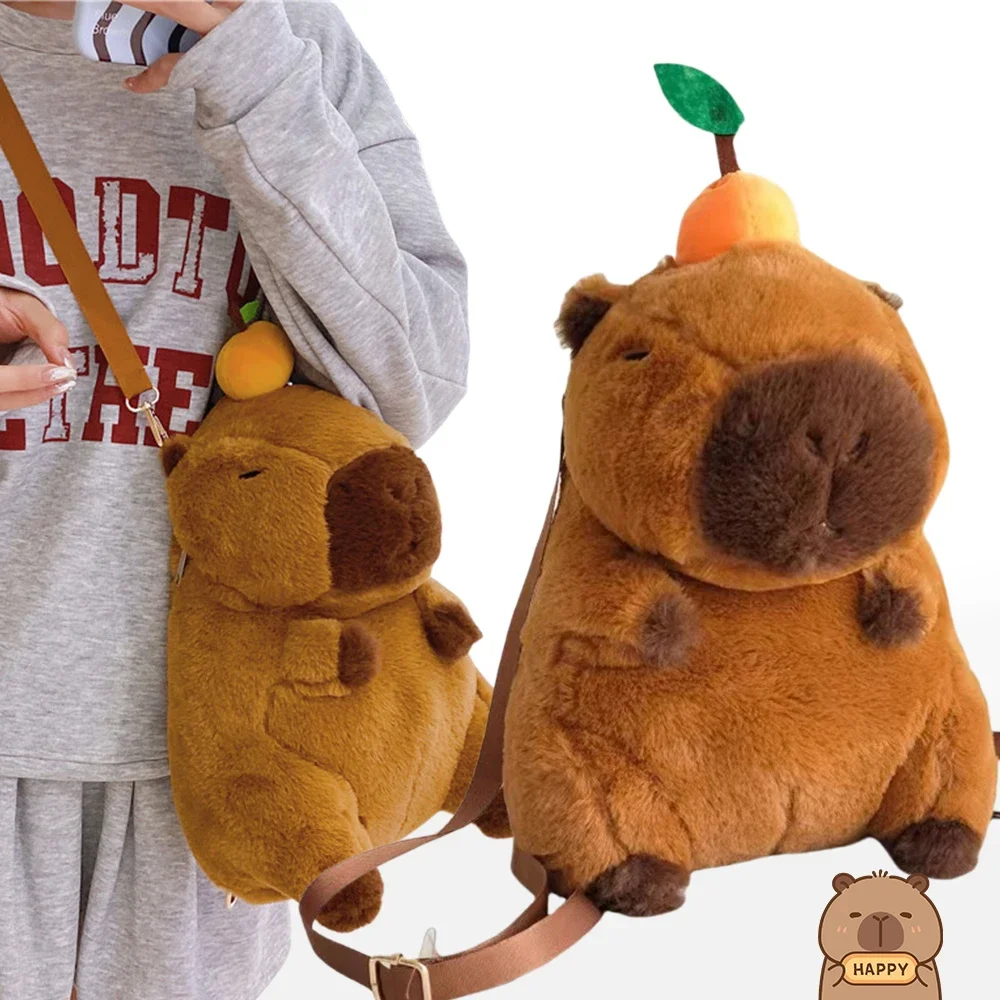Dolphin-Backpack-Kapybara-Cute-Plush-Toy-Shoulder-Bag-Dual-purpose ...