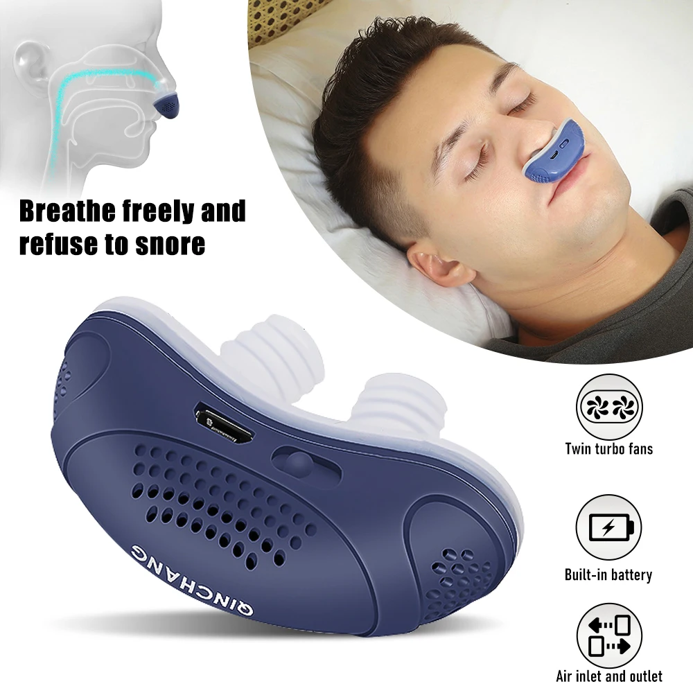 Blue-Micro-Electric-Noise-Anti-Snoring-Device-Sleep-Apnea-Stop-Snore ...