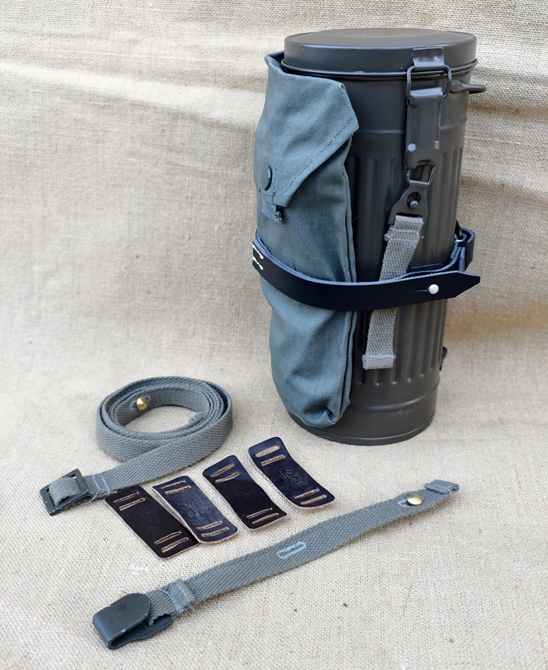 FULL SET WW2 German Gas Mask Bag Soldier Equipment M38 Gas Mask ...