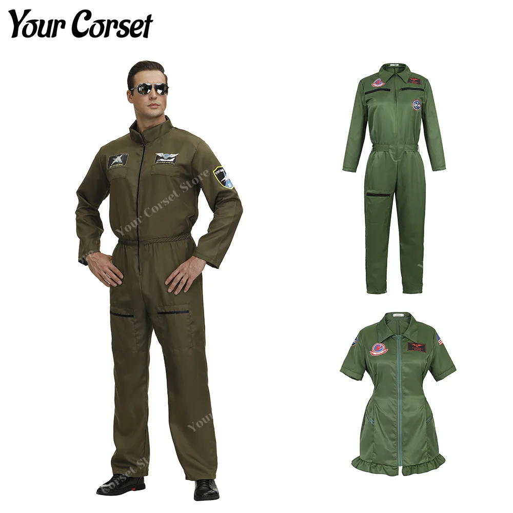 Pilot-Suit-Adult-Halloween-Costume-Cosplay-Military-Pilot-Uniform-Men ...