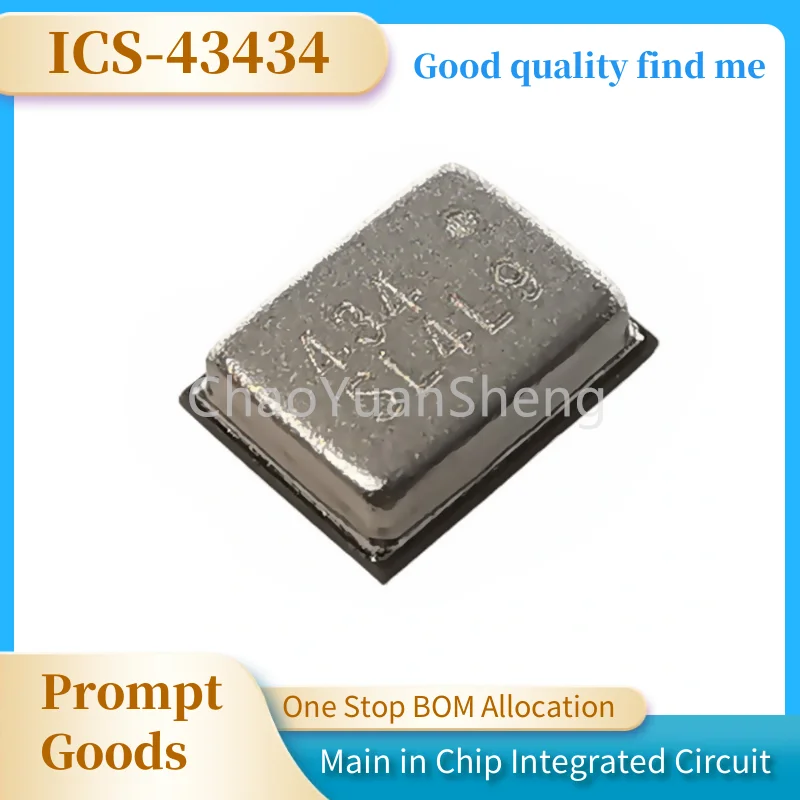 ¡1 ud./lote! Chip de micrófono digital ICS-43434 43434 434 QFN, puerto de salida I2S, 60Hz-20kHz ...