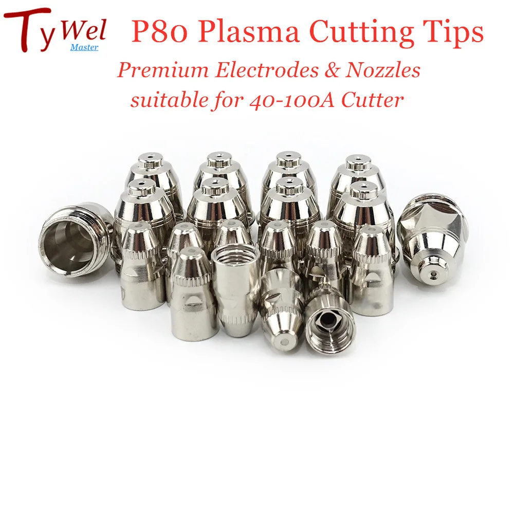 20pcs-Premium-P80-Plasma-Cutting-Torch-Consumable-Cutting-60A-80A-100A ...