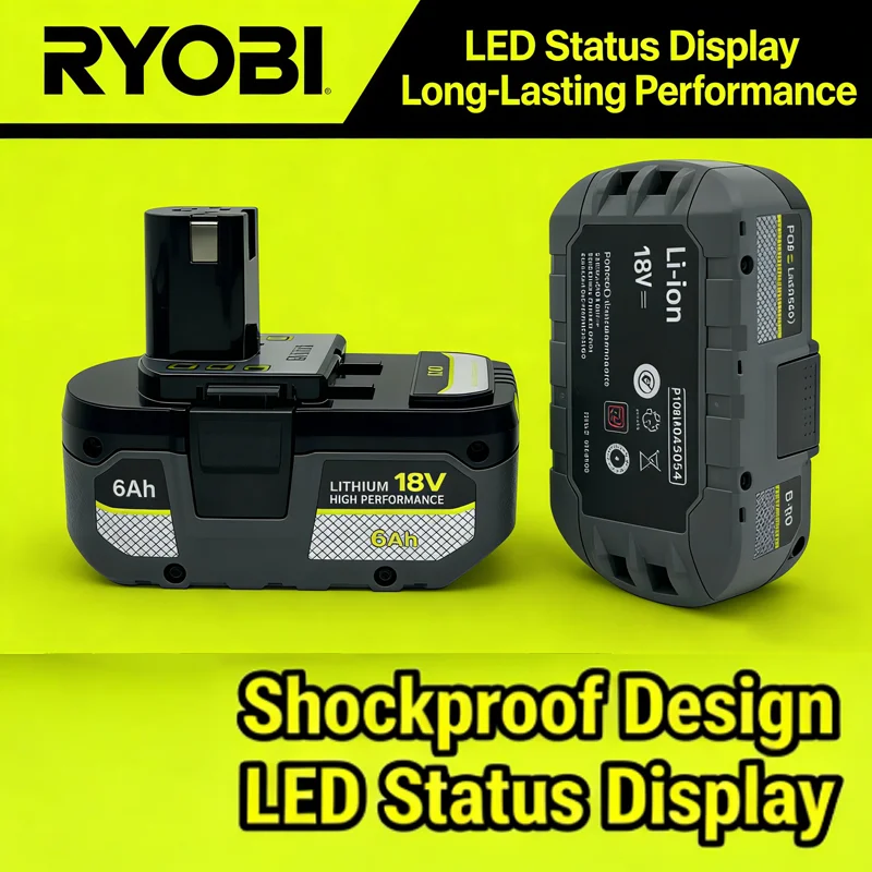 RYOBI 18V ONE+ Rechargeable Battery, High-Capacity&Fast Charge , No ...