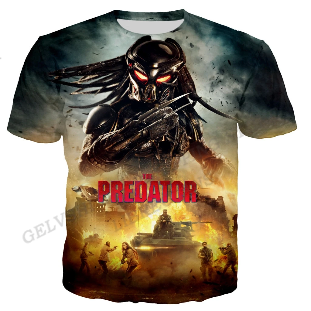 Predator 3d Print T shirt Men Women Fashion T shirts Kids Hip Hop Tee ...