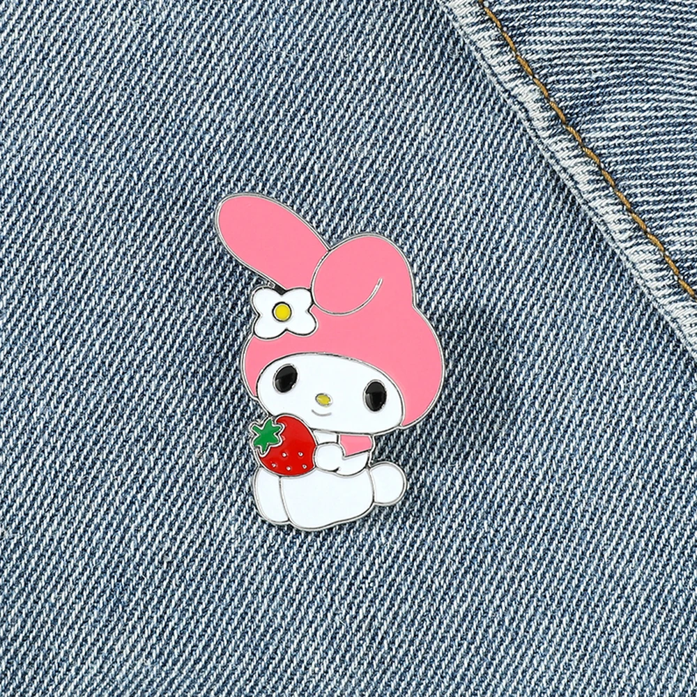 Sanrio My Melody Enamel Pins Anime Brooches Lapel Badges Cartoon ...