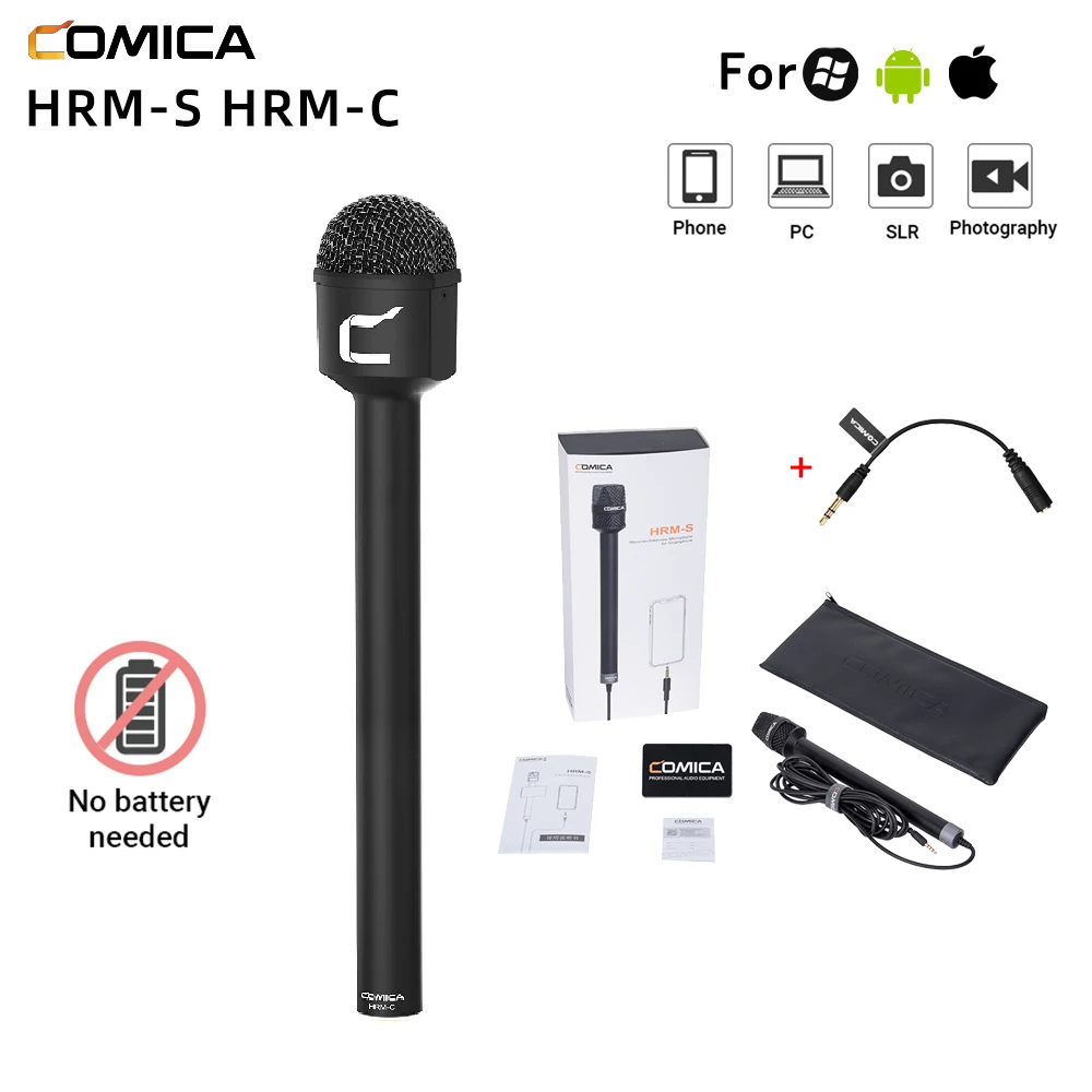 Comica-HRM-S-HRM-C-Professional-Interview-Microphone-Handheld-Mic-For ...