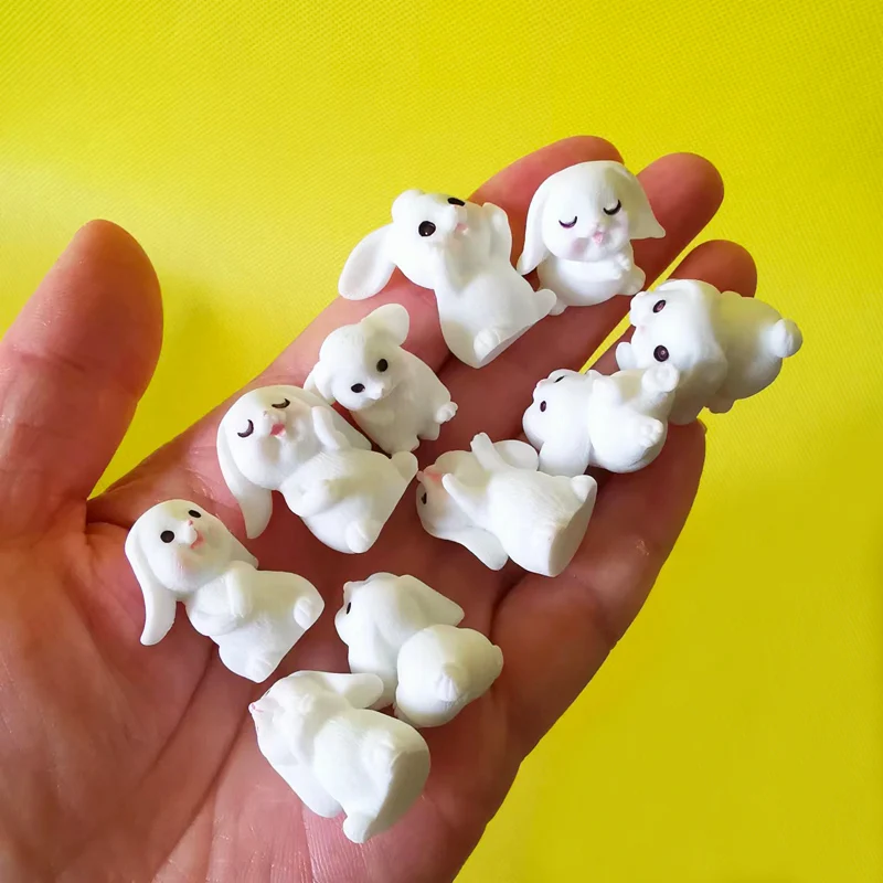 Objets décoratifs,Lapin et lapin miniatures,10 pièces,joli gnome de ...