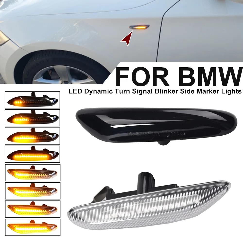 Sequential-Flashing-LED-Turn-Signal-Side-Marker-Light-For-BMW-E60-E61 ...