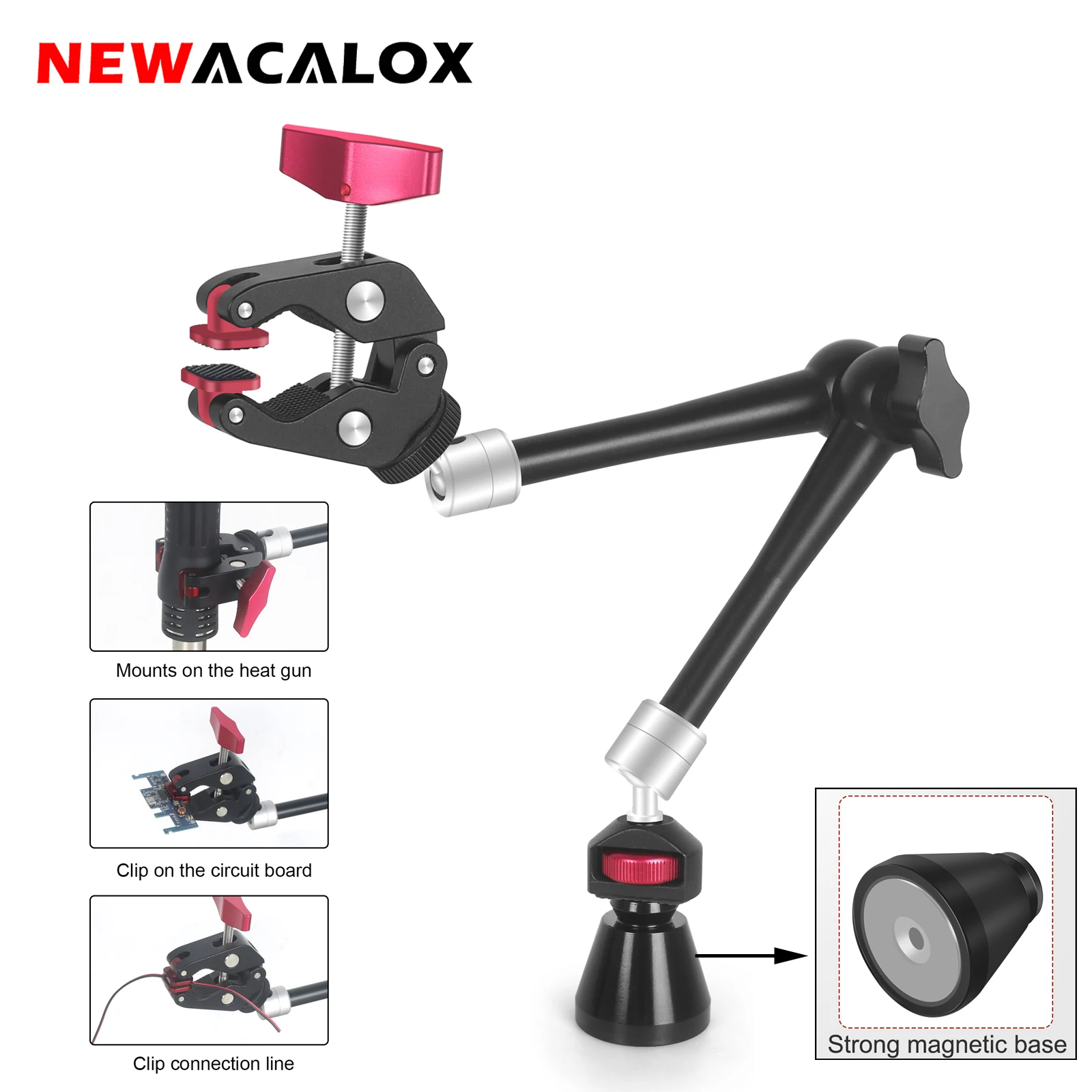NEWACALOX-Magnetic-Helping-Hands-Soldering-Third-Hand-PCB-Circuit-Board ...