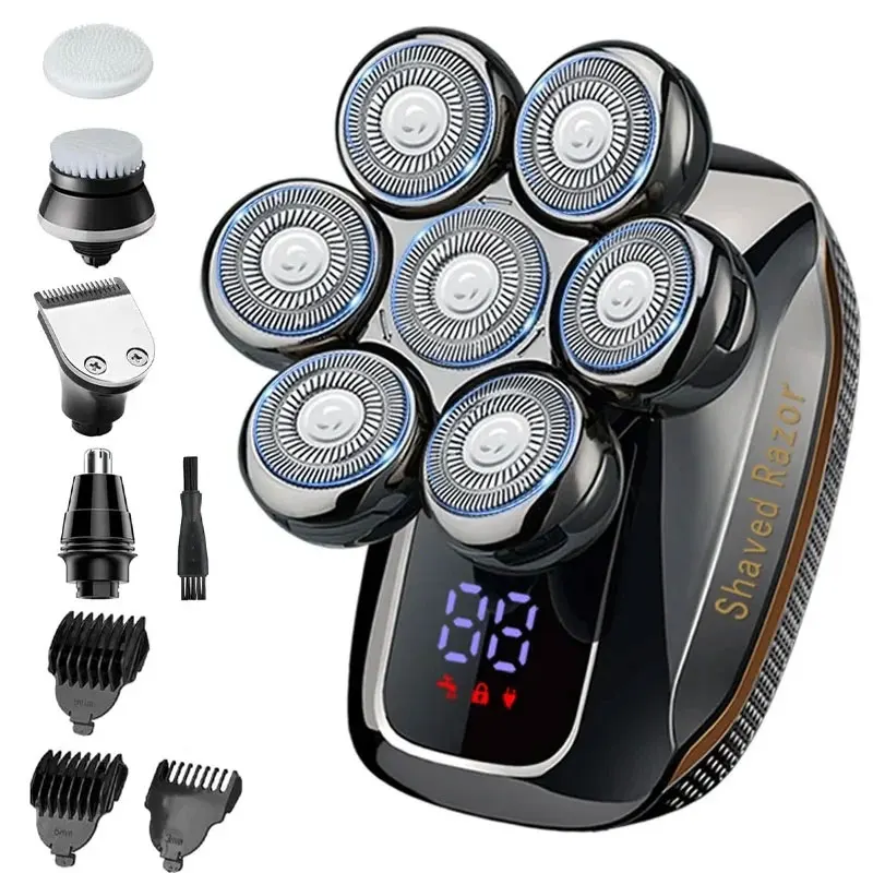 Rasoi-per-la-testa-7D-per-uomo-Rasoio-elettrico-per-uomo-5-in-1-per ...
