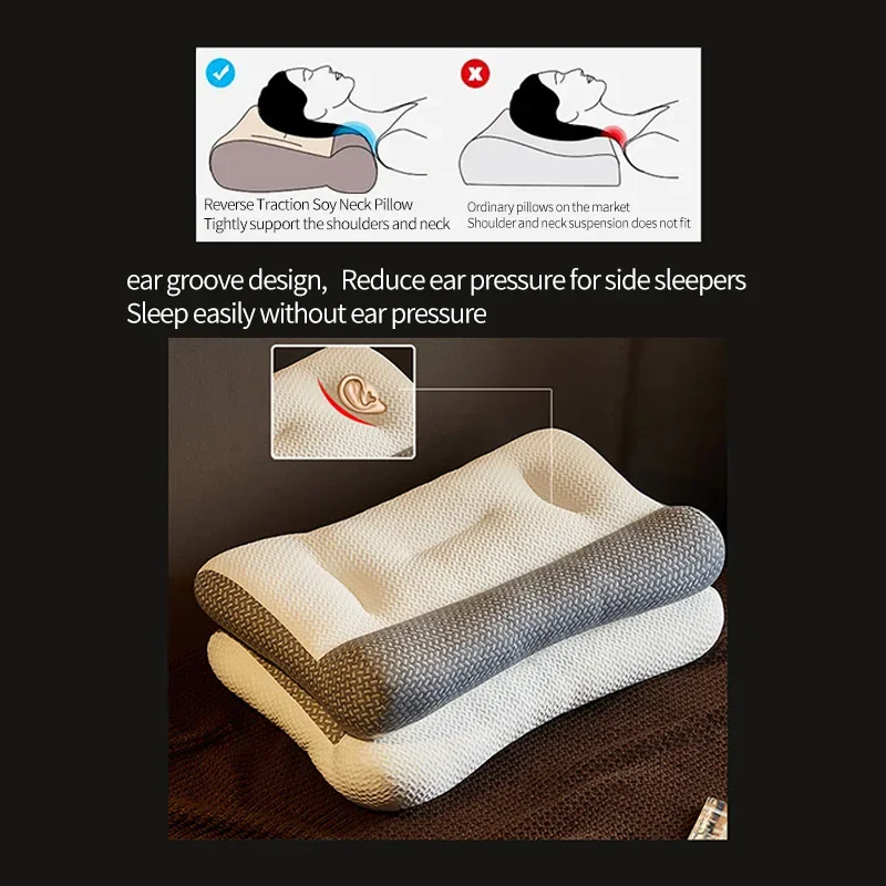 Japanese-style Pillows Ergonomic Protect Neck Spine Orthopedic Neck ...