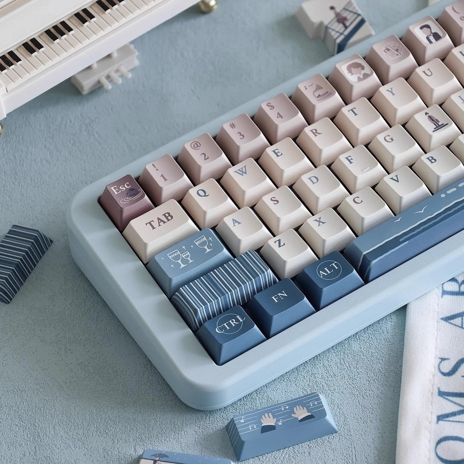 Piano-Master-Theme-Keycaps-Original-Cherry-PBT-Thermal-Sublimation ...