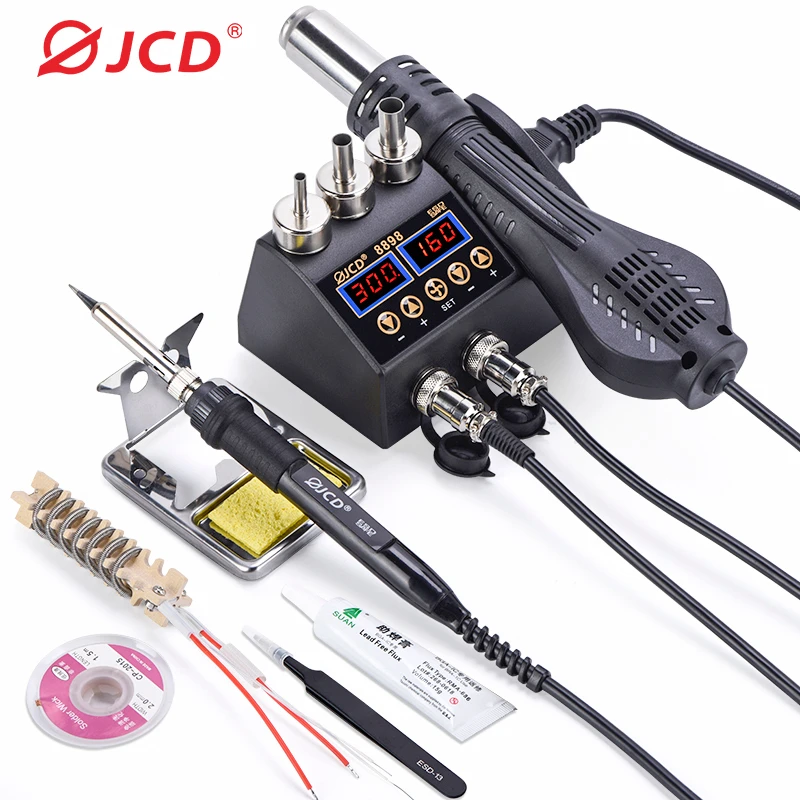 Jcd 750w 2 In 1 Soldering Station Lcd Digital Display Welding Rework Station For Cell-phone Bga ...