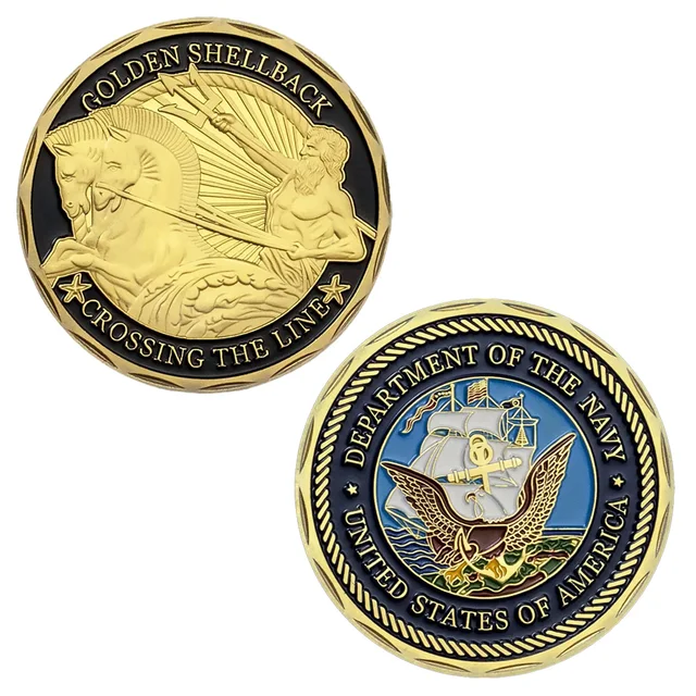 Cross Pen And Pencil Set Navy Golden Shellback Challenge Coin ...