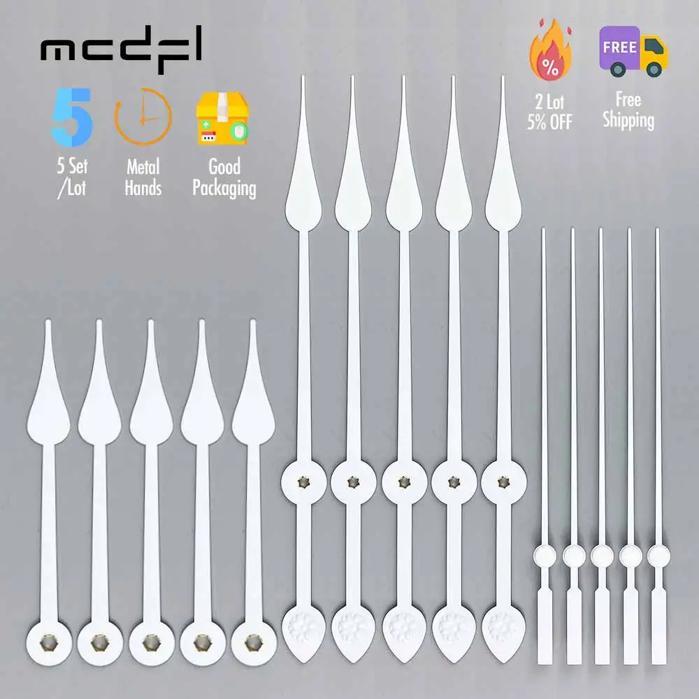MCDFL-White-Mechanical-Arm-Vintage-Wall-Clock-Hands-DIY-Kit-Claws ...