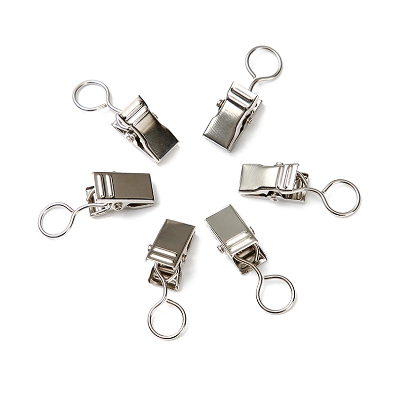 10-20Pcs-Stainless-Steel-Curtain-Clips-With-Hook-Sturdy-Durable-Window ...