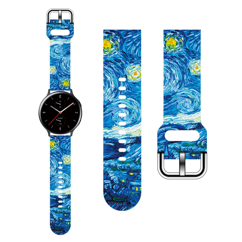 20mm-22mm-Van-Gogh-Printed-Strap-for-Samsung-Galaxy-Watch-6-5-4-40mm ...