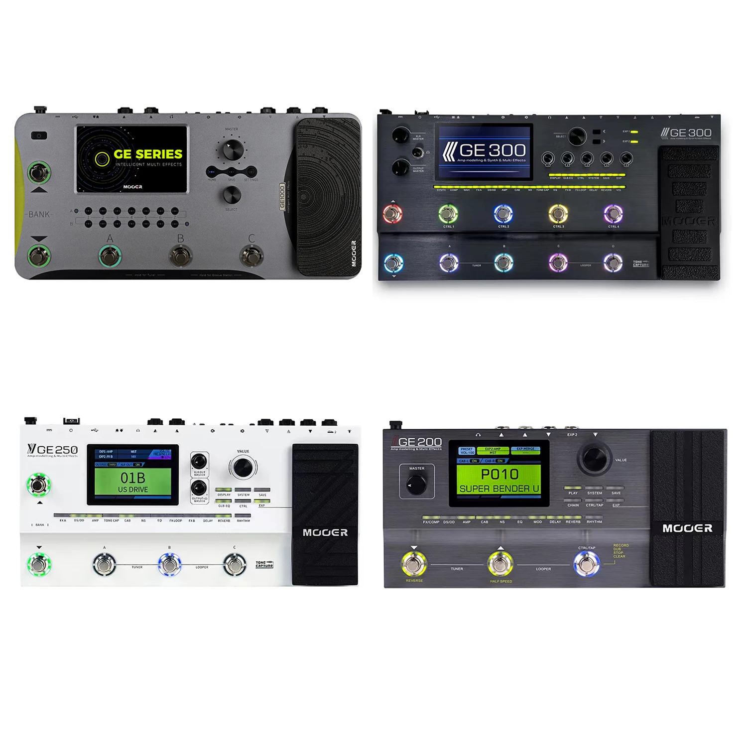 MOOER-Guitar-Multi-Effects-Pedal-Professional-Tone-Processor ...
