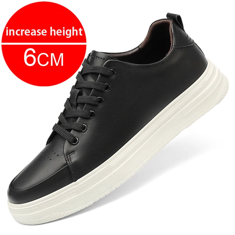 New-Man-Genuine-Leather-Elevator-Shoes-Comfortable-Heightening-Shoes ...